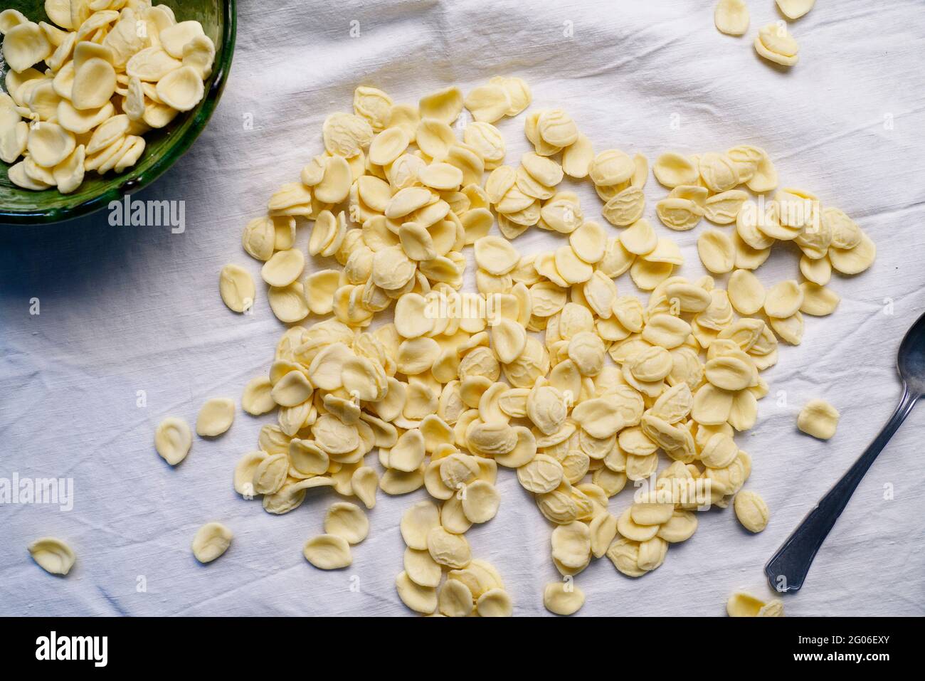 Orecchiette Pugliesi, fresh pasta originating from the Apulian cuisine ...