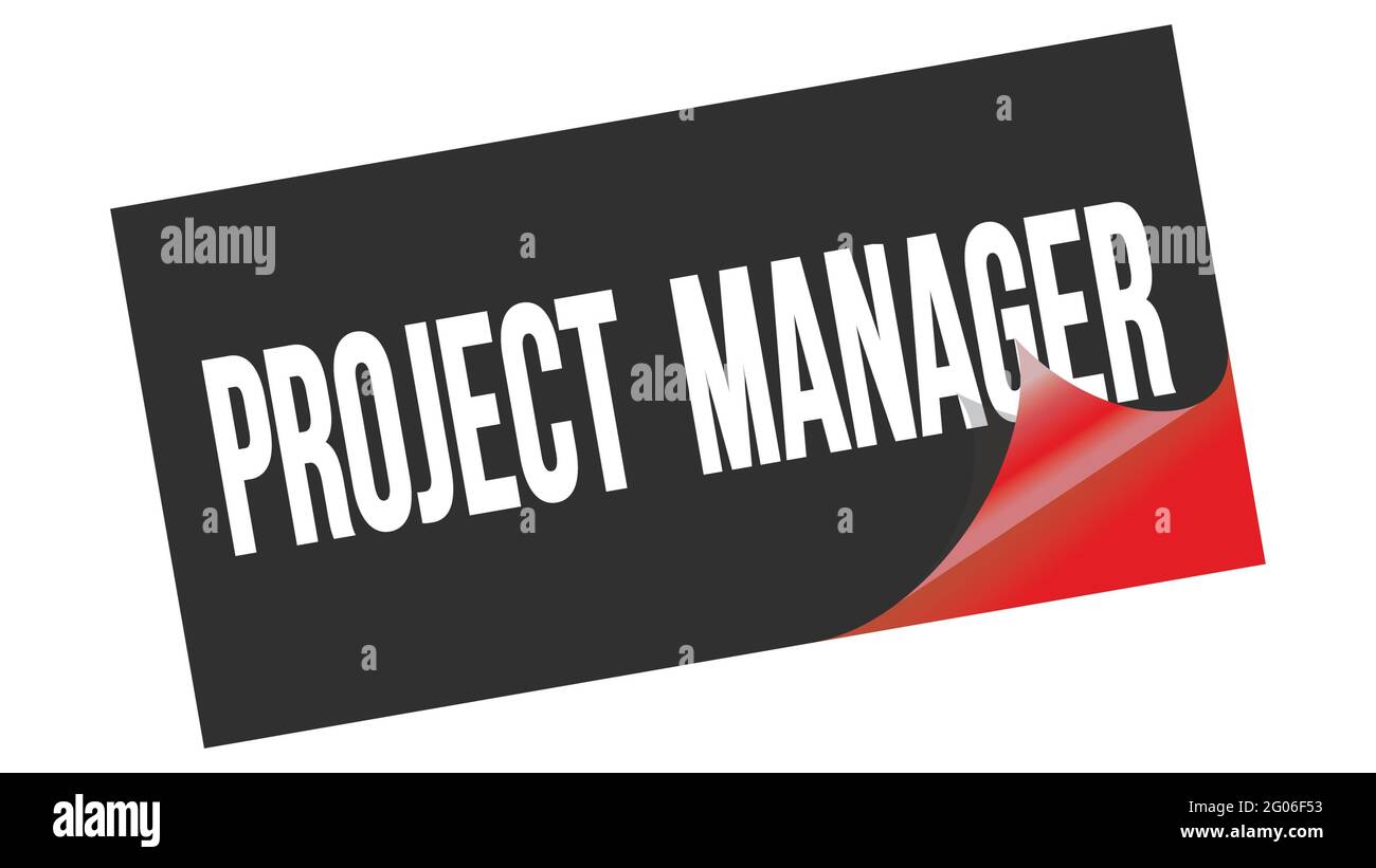 PROJECT MANAGER text written on black red sticker stamp Stock Photo - Alamy
