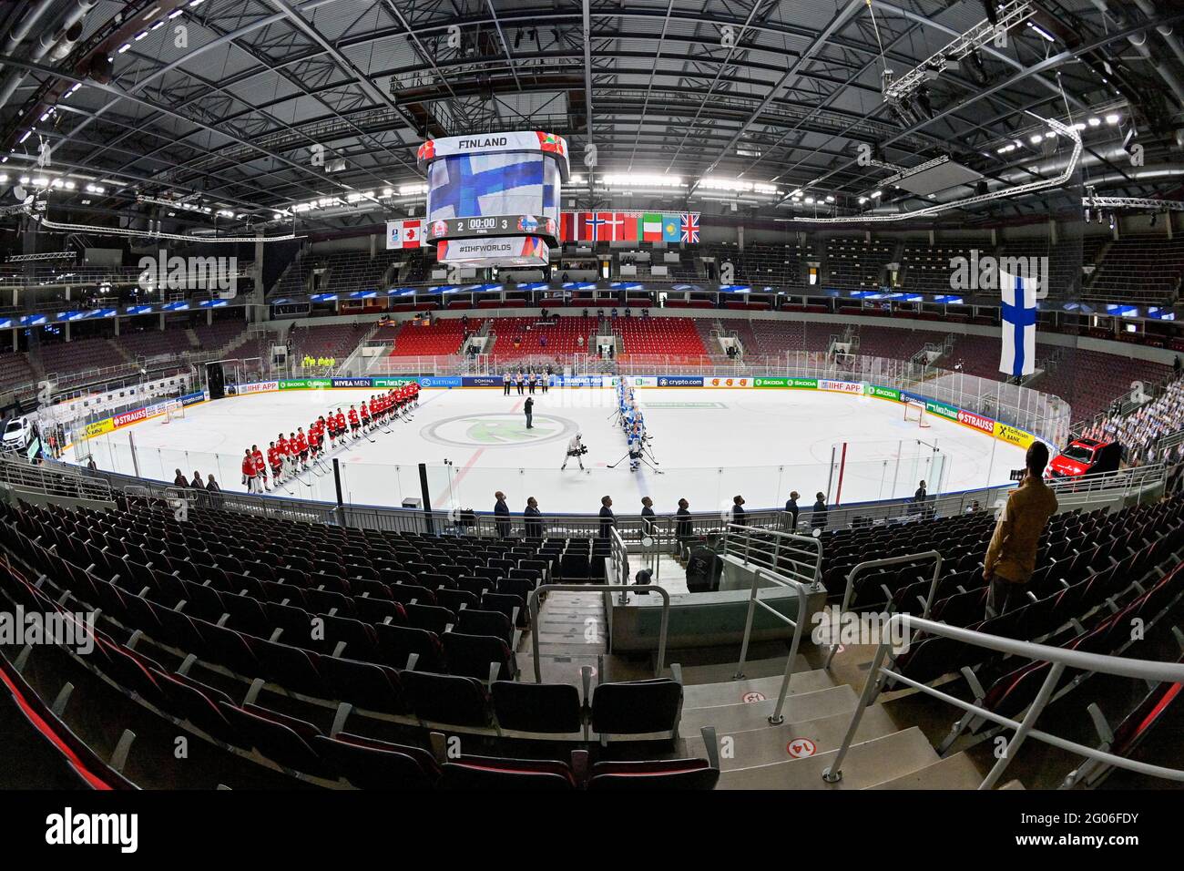 Riga, Latvia. 01st June, 2021. Arena Riga during the 2021 IIHF Ice ...