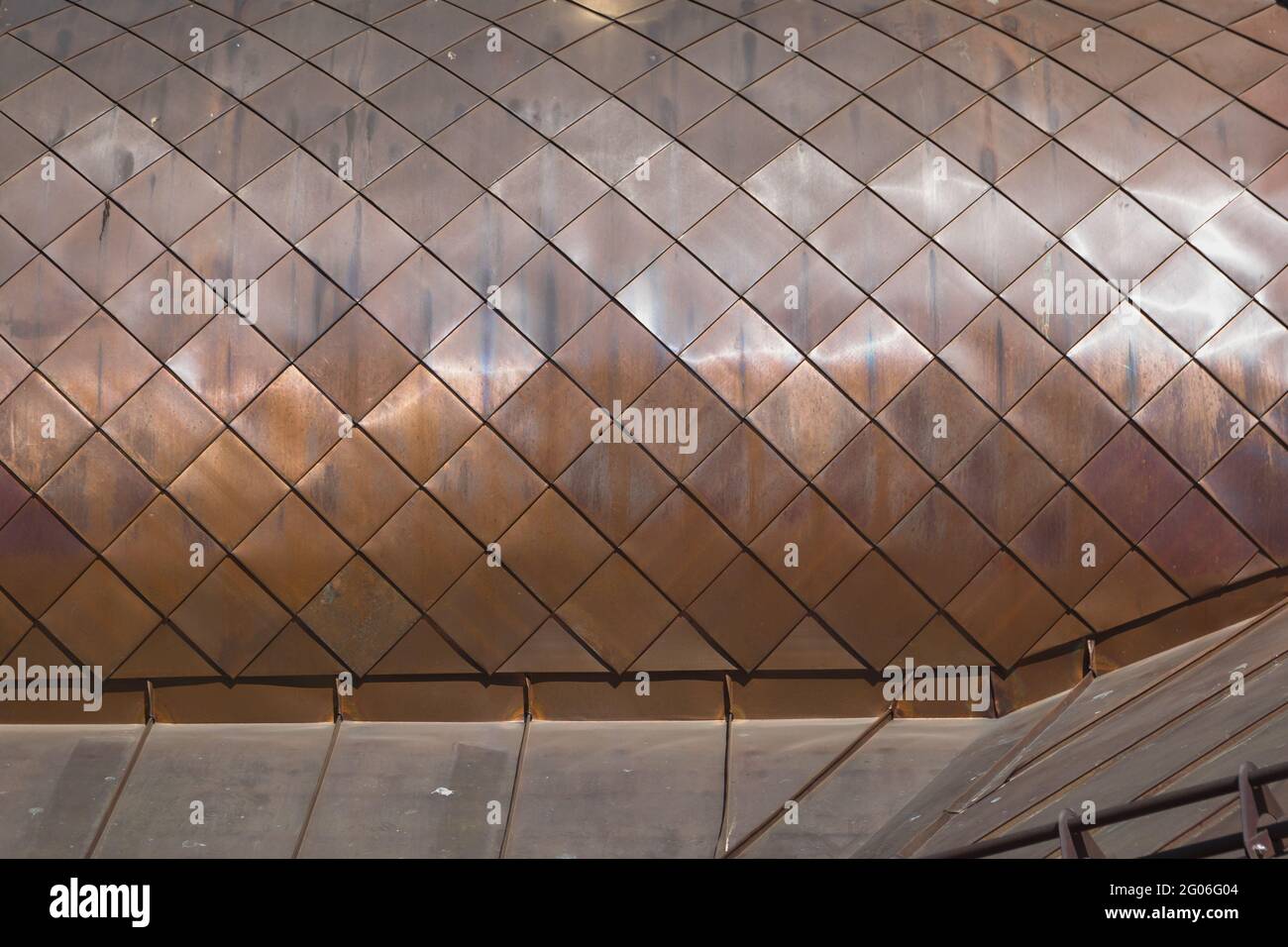 Roof roof texture made from copper metal tiles Stock Photo - Alamy