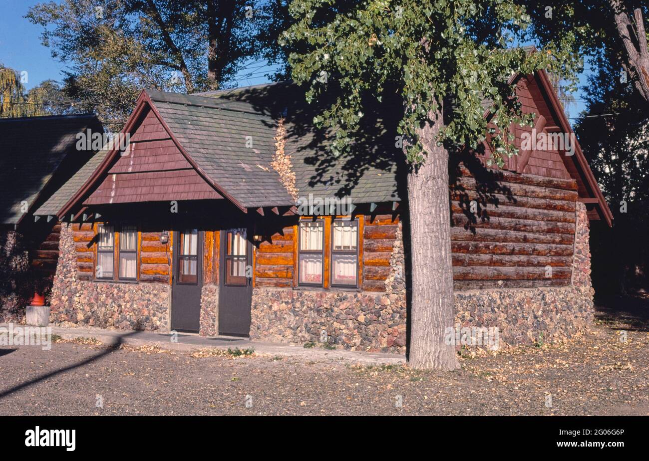 1980s United States - Rock Log Motel, Glendive, Montana 1987 Stock ...