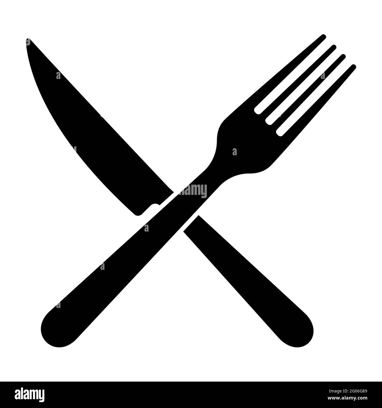 Fork and knife vector icon Stock Vector Image & Art - Alamy
