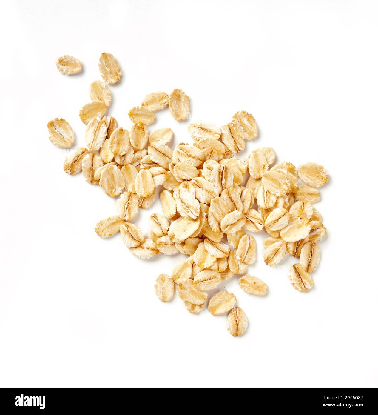Oat flakes isolated on white background. Flakes for oatmeal and granola ...