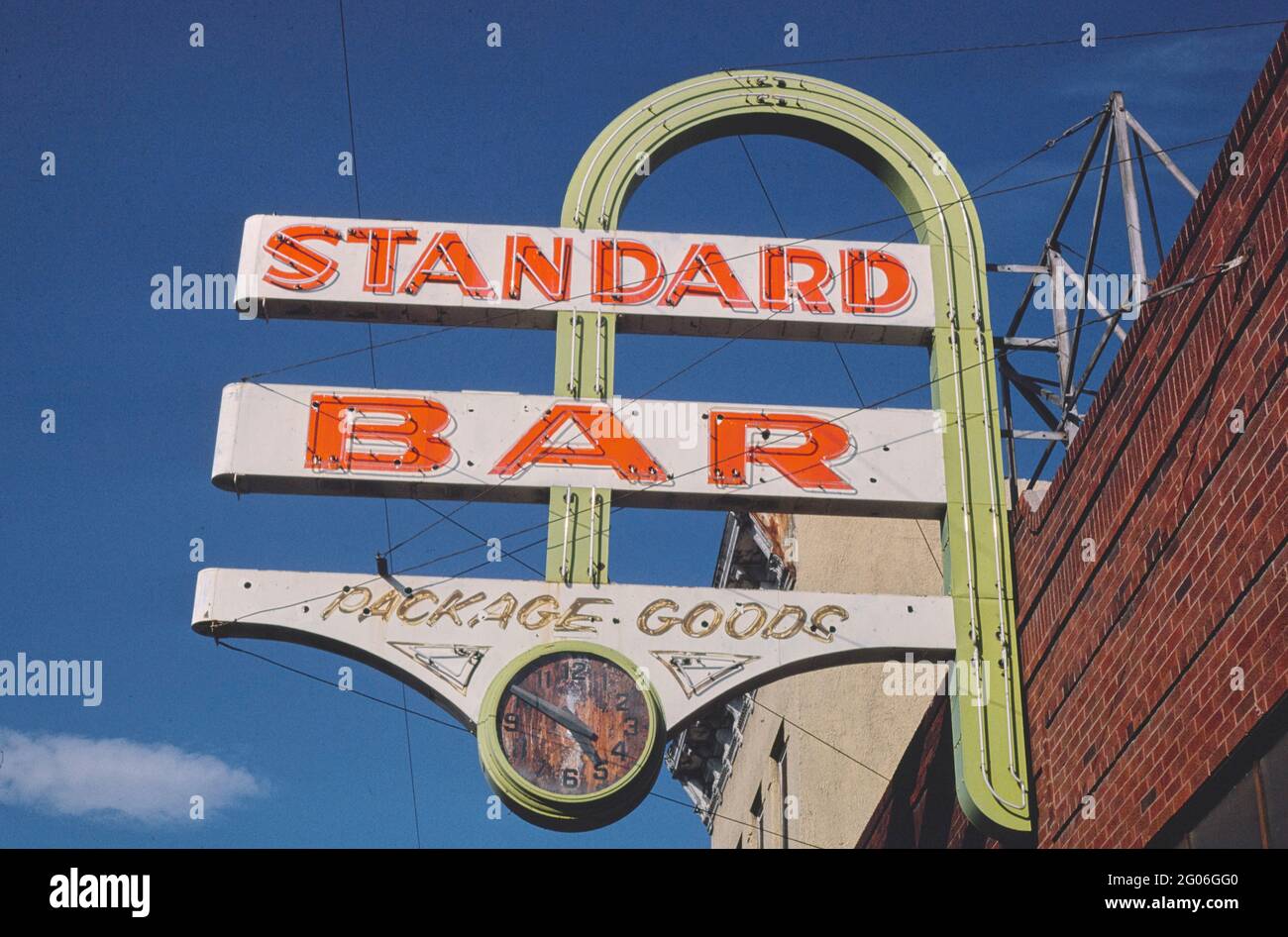 1980s America - Standard Bar sign, Billings, Montana 1980 Stock Photo ...