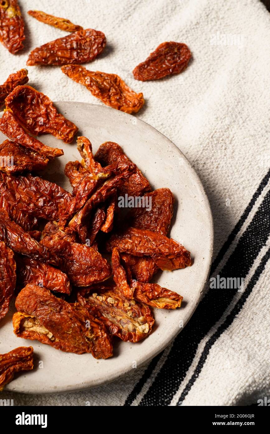 Sun-dried tomatoes, a typical preservation process of southern Italy ...
