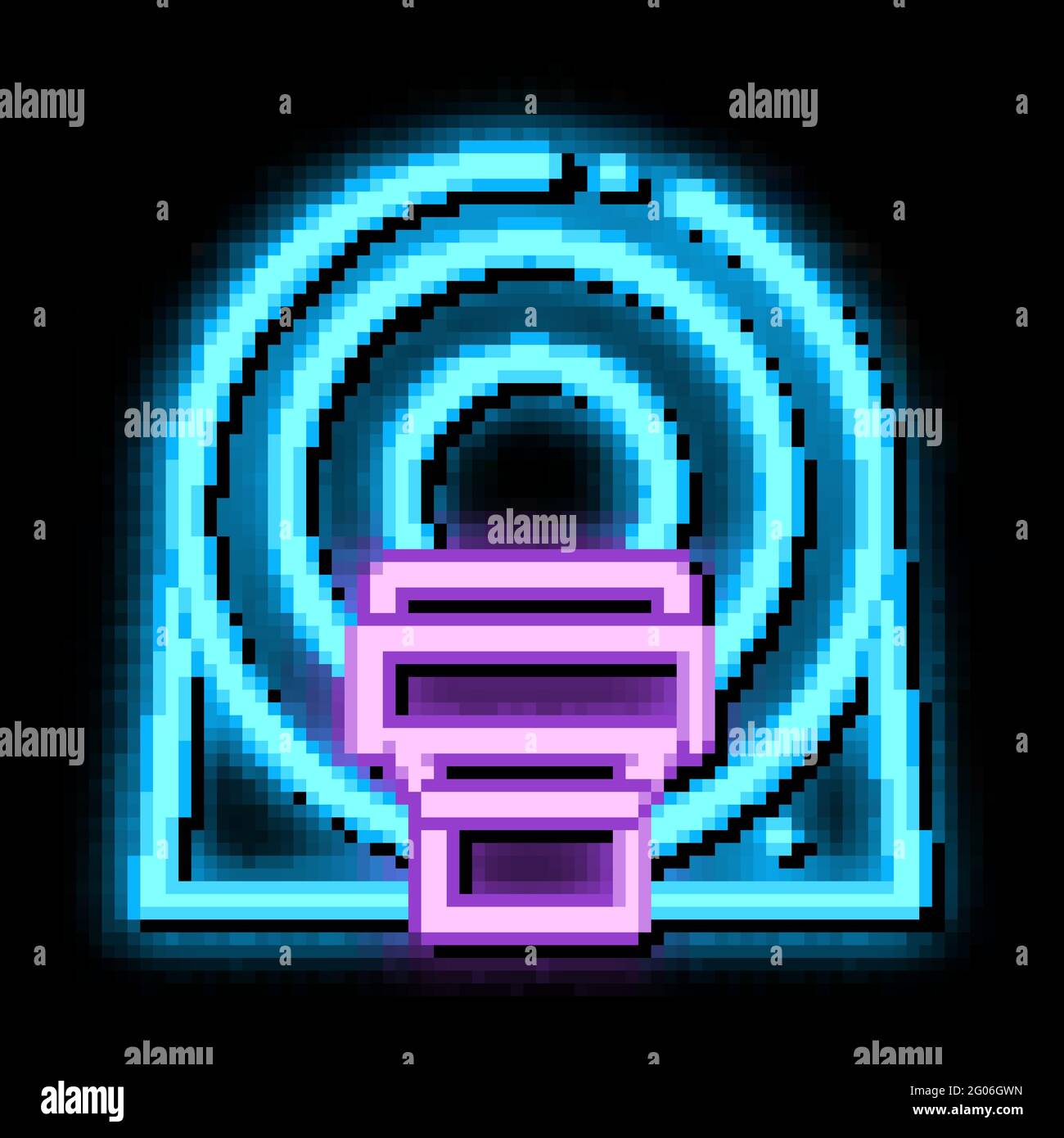 Mri Diagnosis Apparatus neon glow icon illustration Stock Vector Image ...