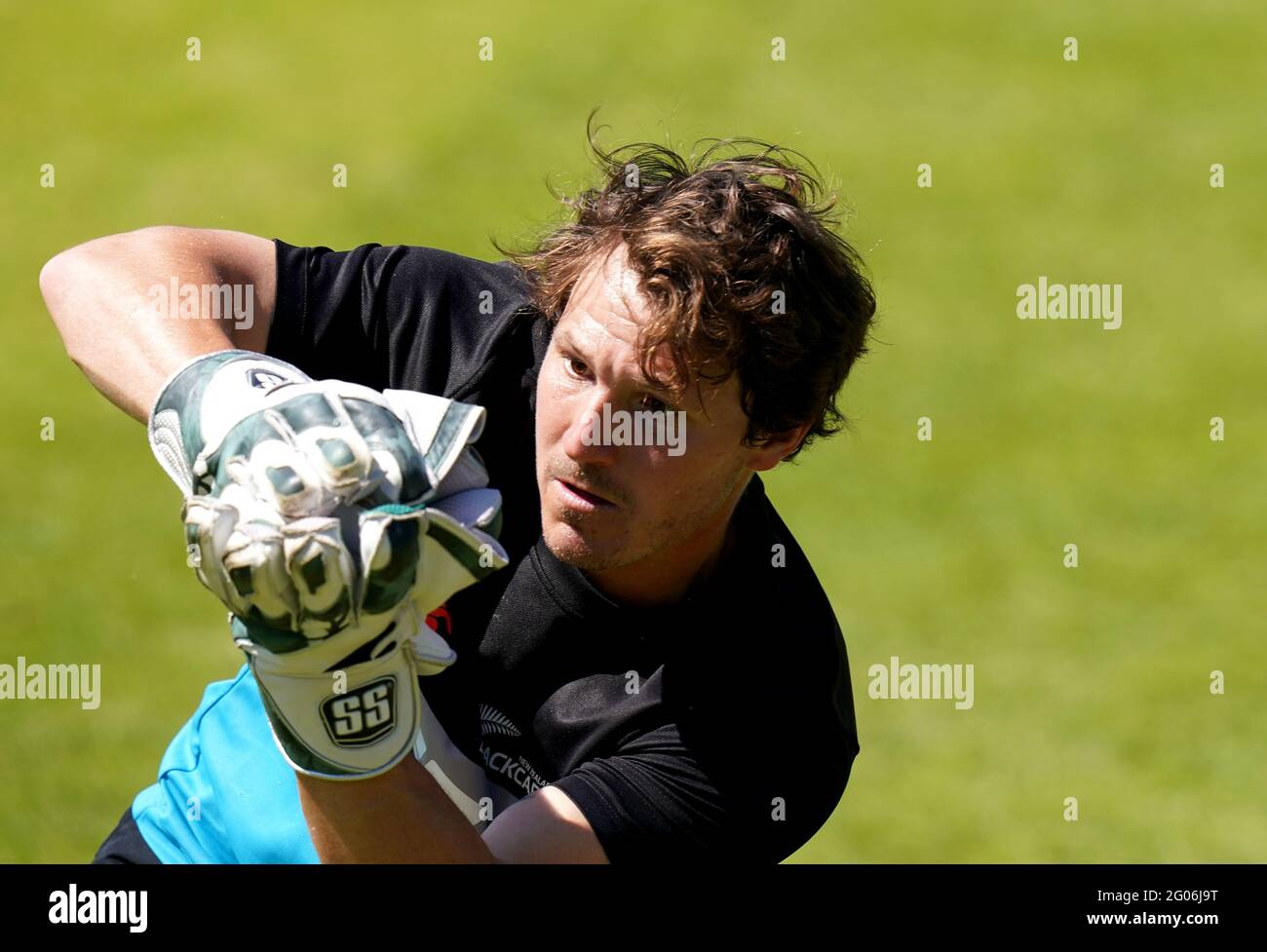 New Zealand's BJ Watling during the nets session at Lord's, London ...