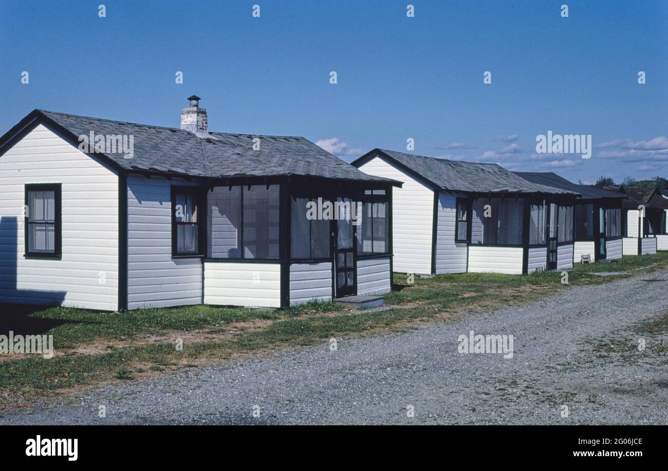 1980s United States - Green Moth Cabins, Trenton, Maine 1984 Stock ...