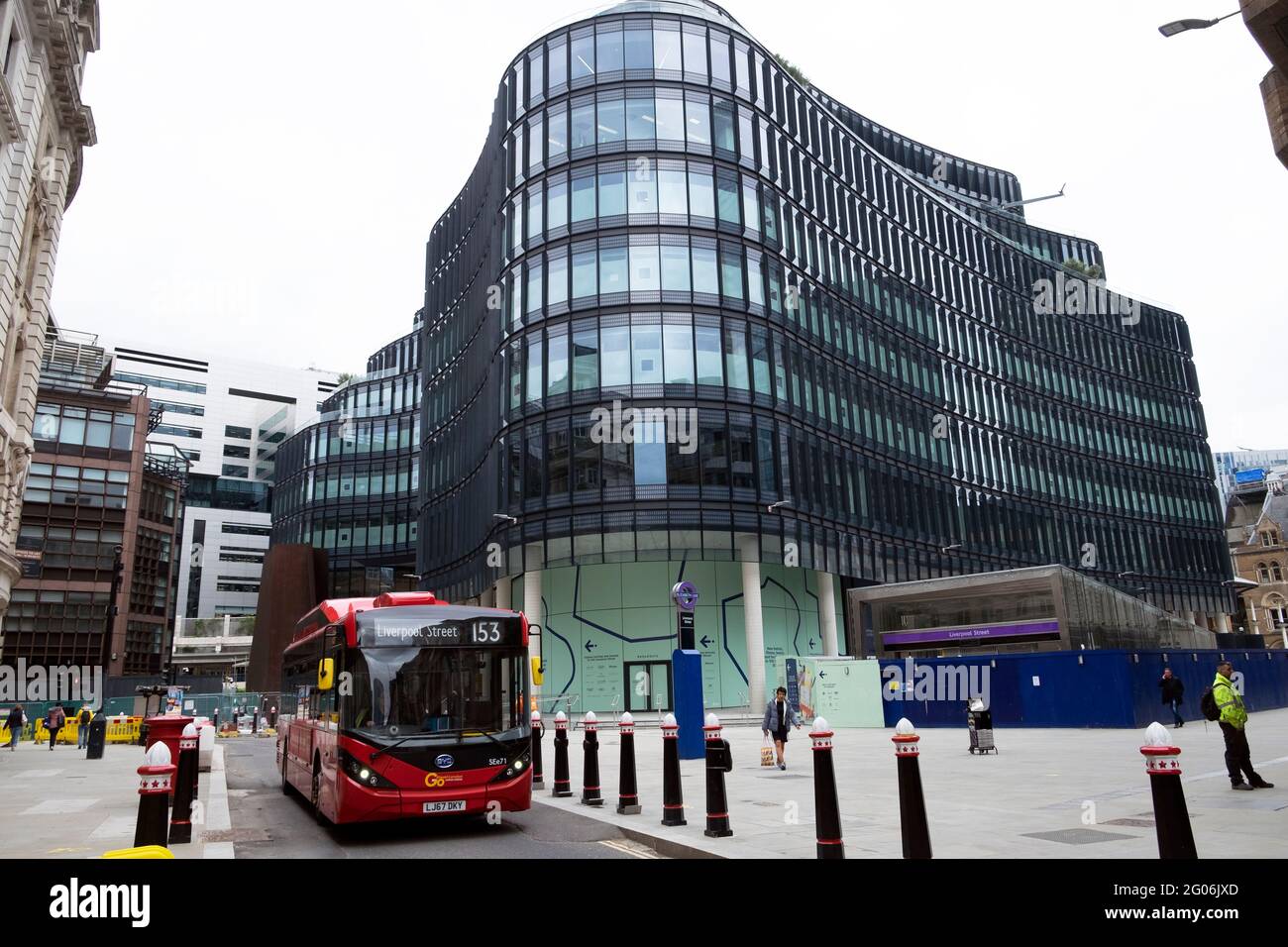 100 Liverpool Street development new building exterior at Broadgate ...