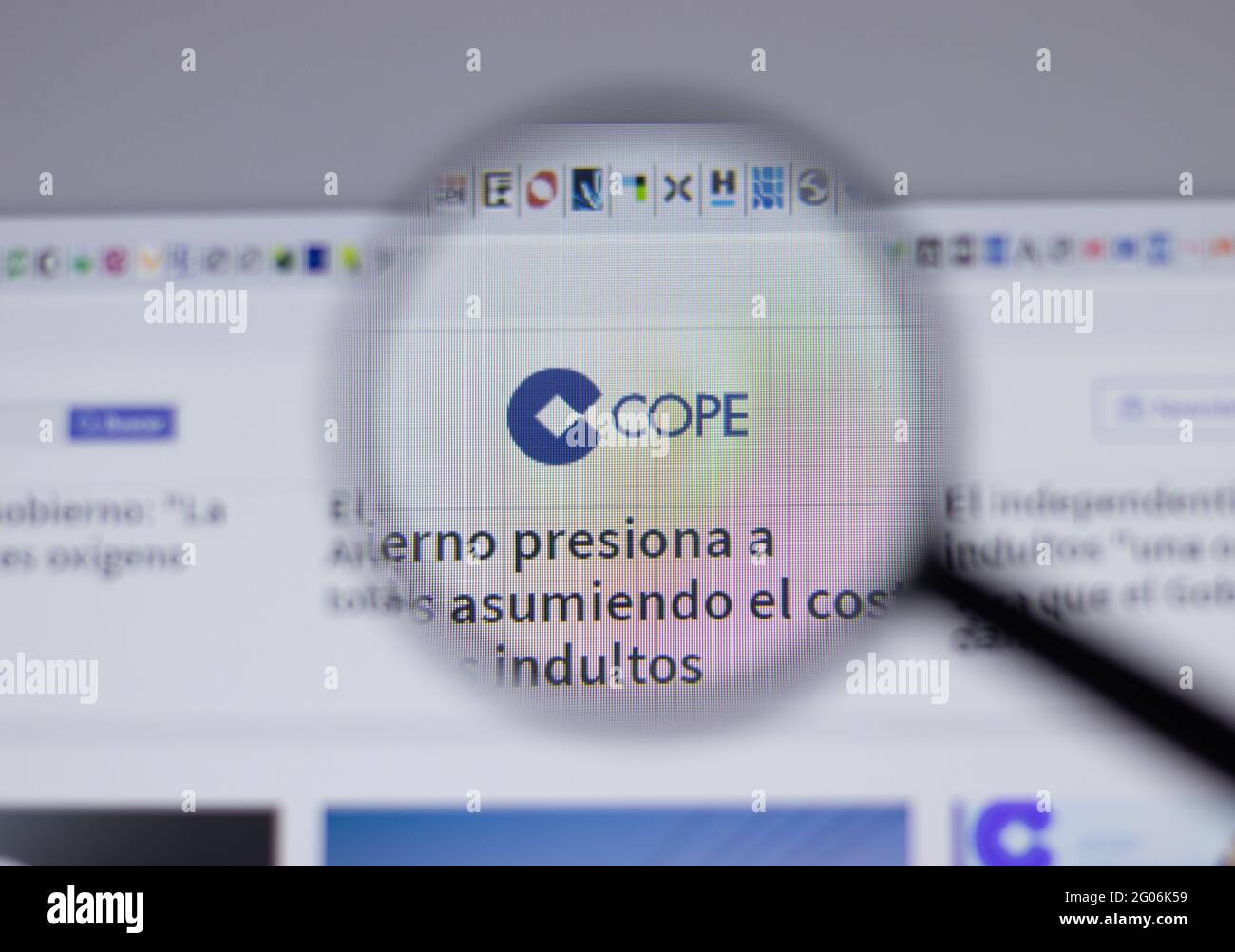 Los Angeles, California, USA - 1 June 2021: Cadena COPE logo or icon on ...