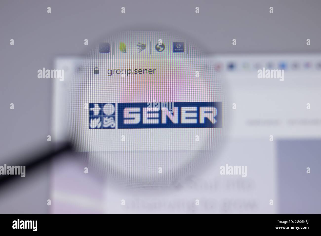 Los Angeles, California, USA - 1 June 2021: SENER logo or icon on ...