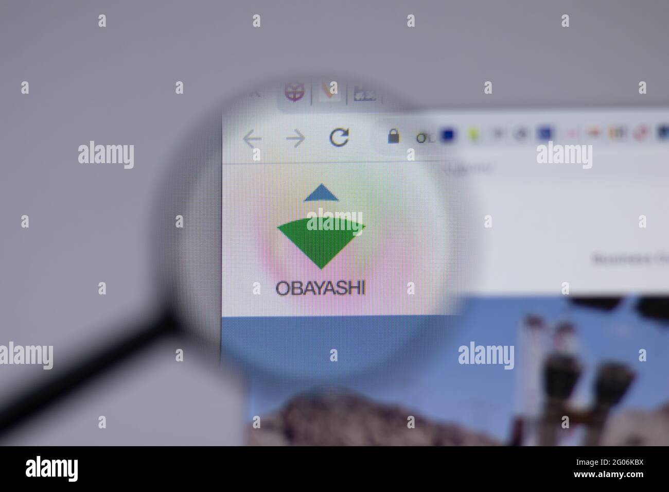 Los Angeles, California, USA - 1 June 2021: Obayashi logo or icon on ...