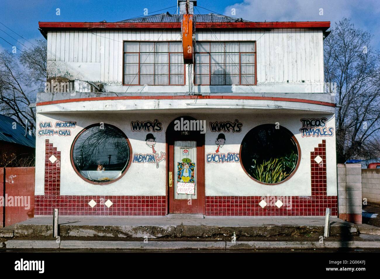 1970s America - Red Ball Cafe, Albuquerque, New Mexico 1979 Stock Photo ...