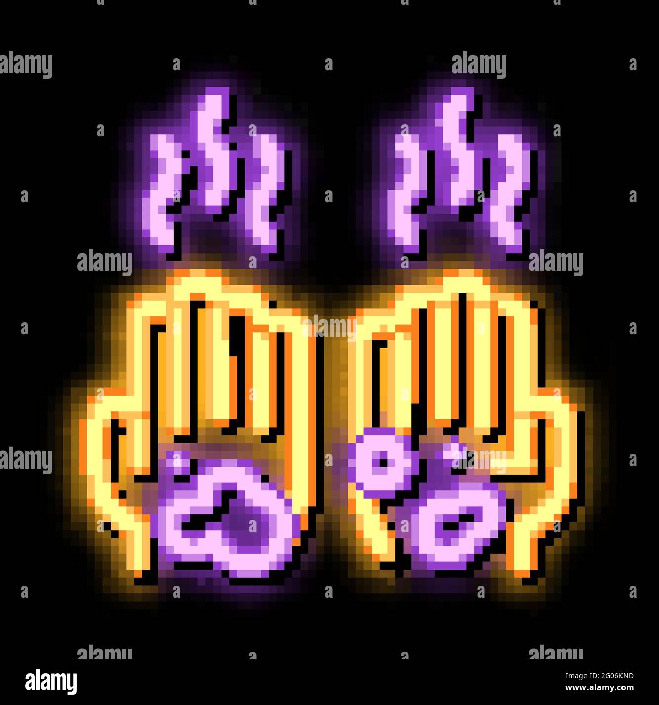 Dirty And Smelly Hands neon glow icon illustration Stock Vector Image ...