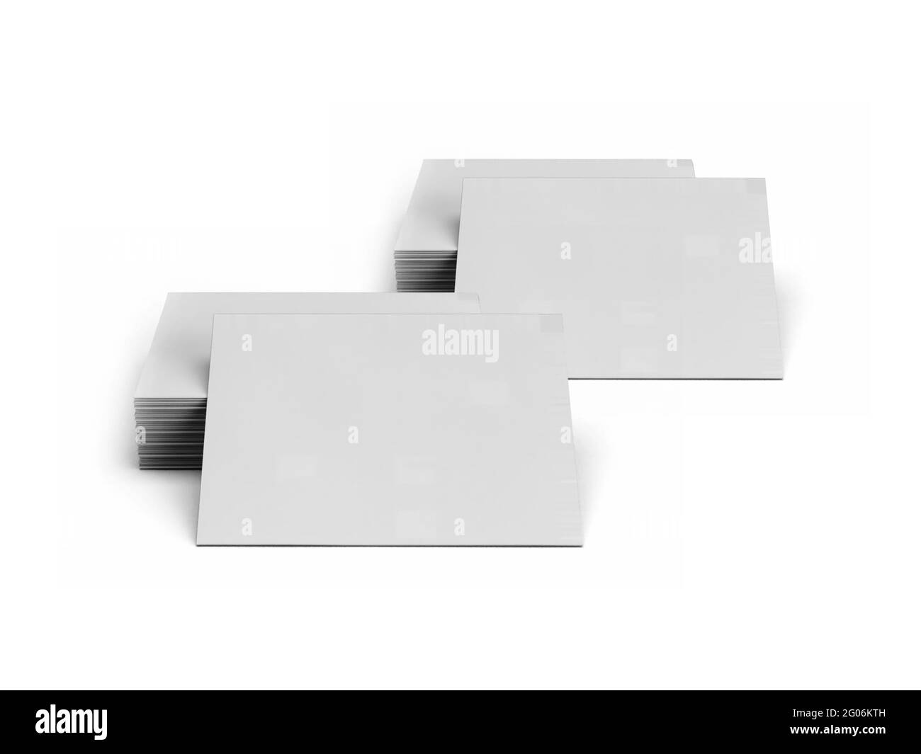 Business Card Stack 3D Illustration Mockup Scene on Isolated Background ...