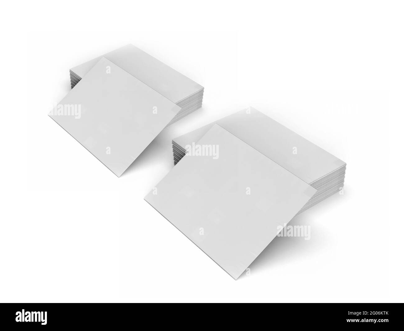 Business Card Stack 3D Illustration Mockup Scene on Isolated Background ...
