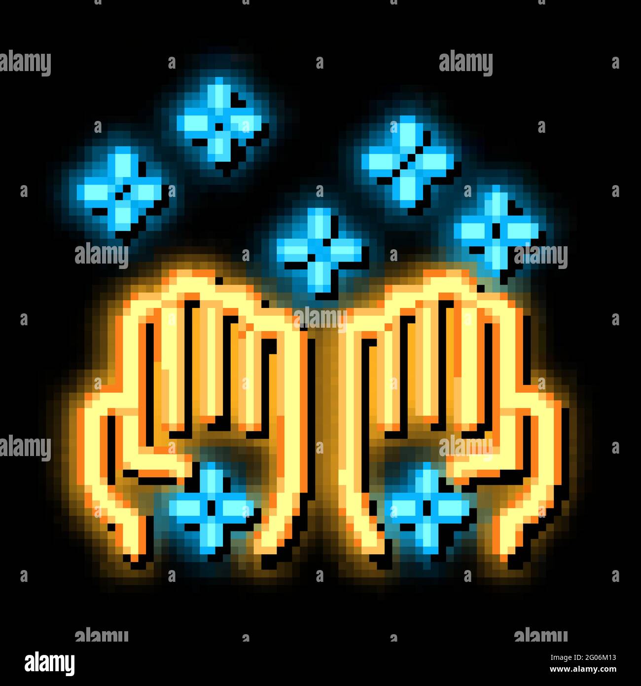 Cleaned Health Hands neon glow icon illustration Stock Vector Image ...