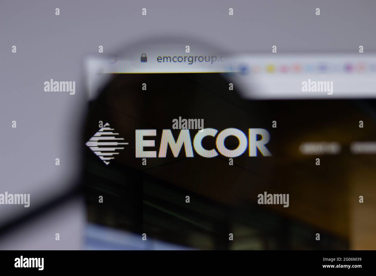 Los Angeles, California, USA - 1 June 2021: Emcor logo or icon on ...