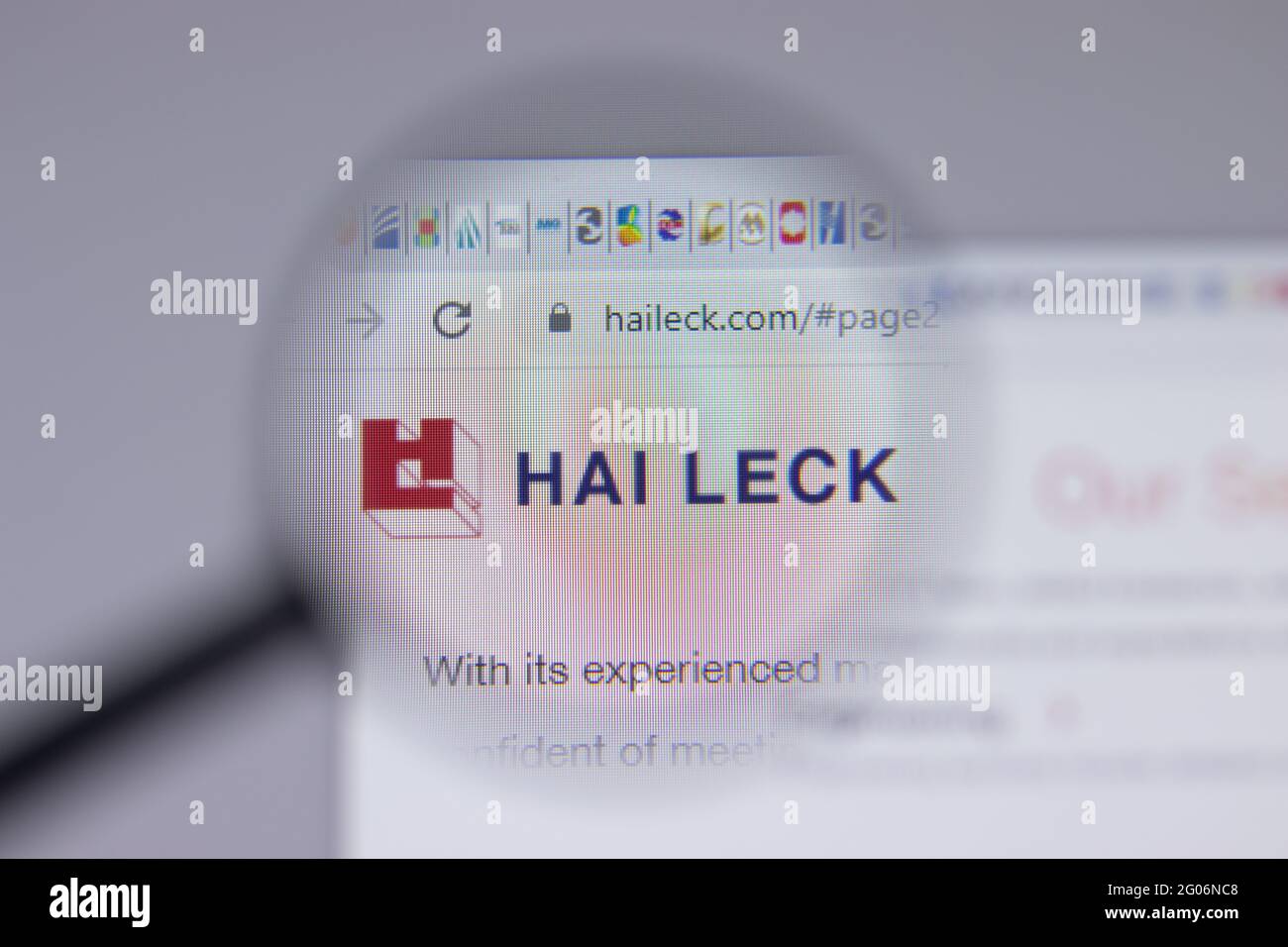 Los Angeles, California, USA - 1 June 2021: Hai Leck Holdings logo or ...