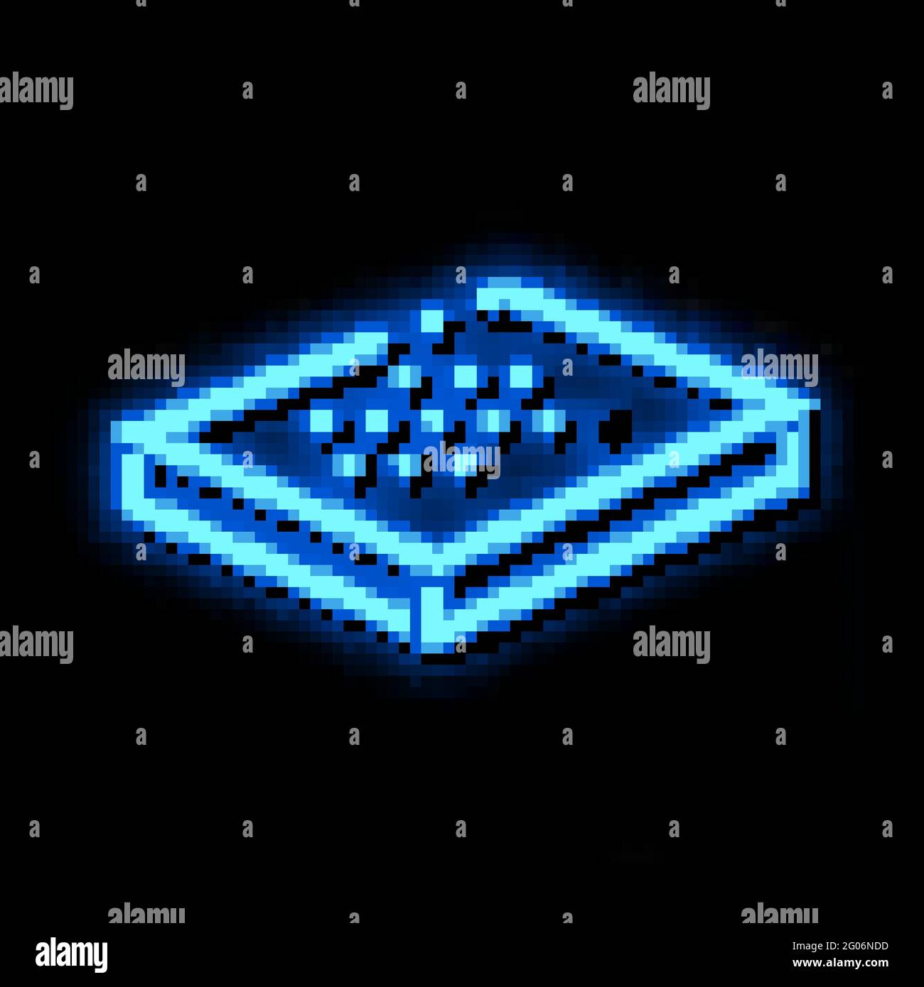 Bed Mattress Bedbugs neon glow icon illustration Stock Vector Image ...