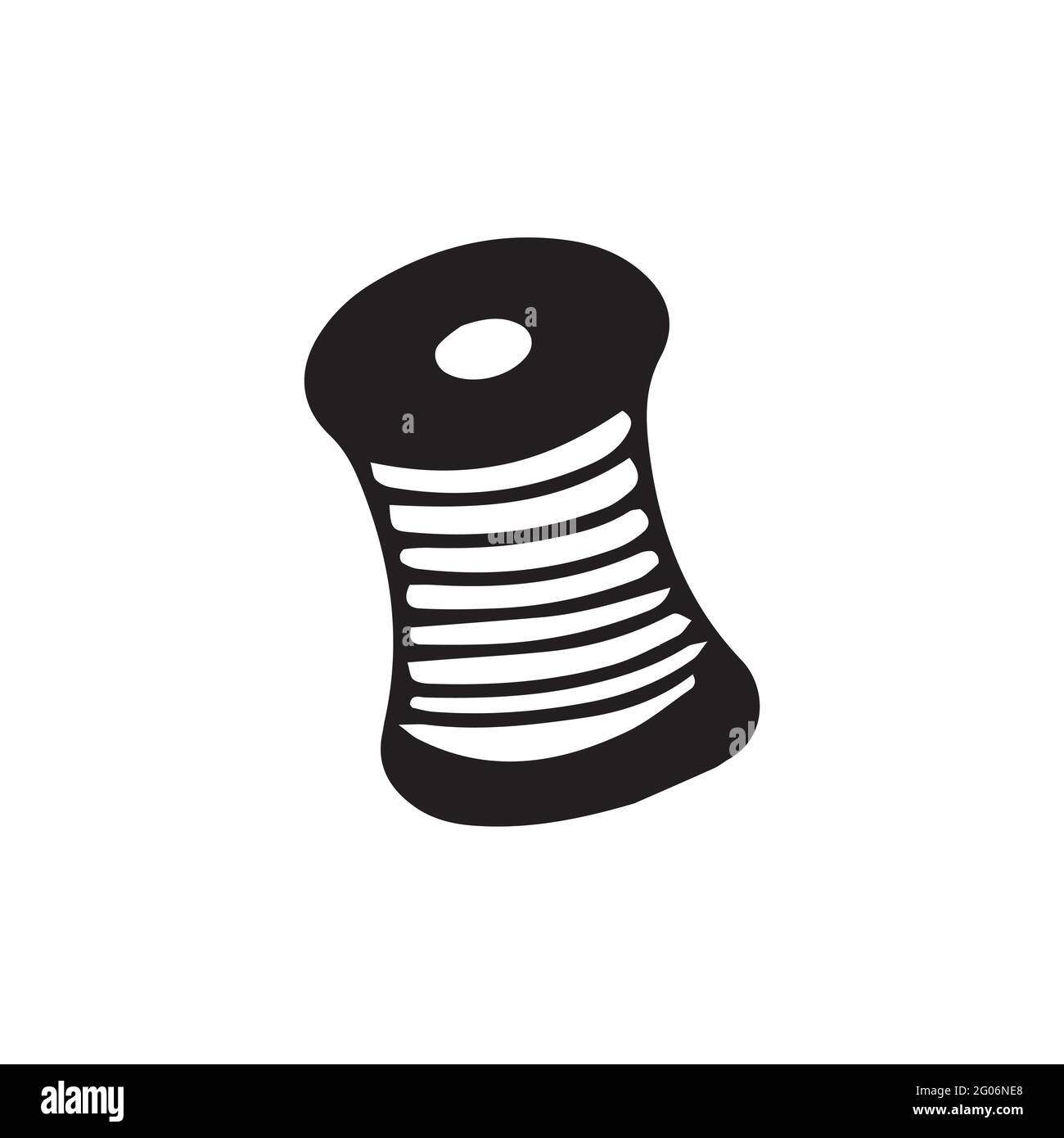 Vintage cotton bobbin isolated Stock Vector Images - Alamy