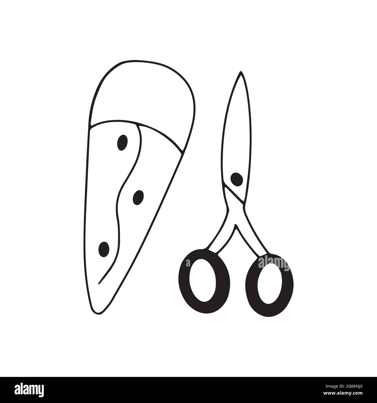 Sewing Scissors Clipart Black And White