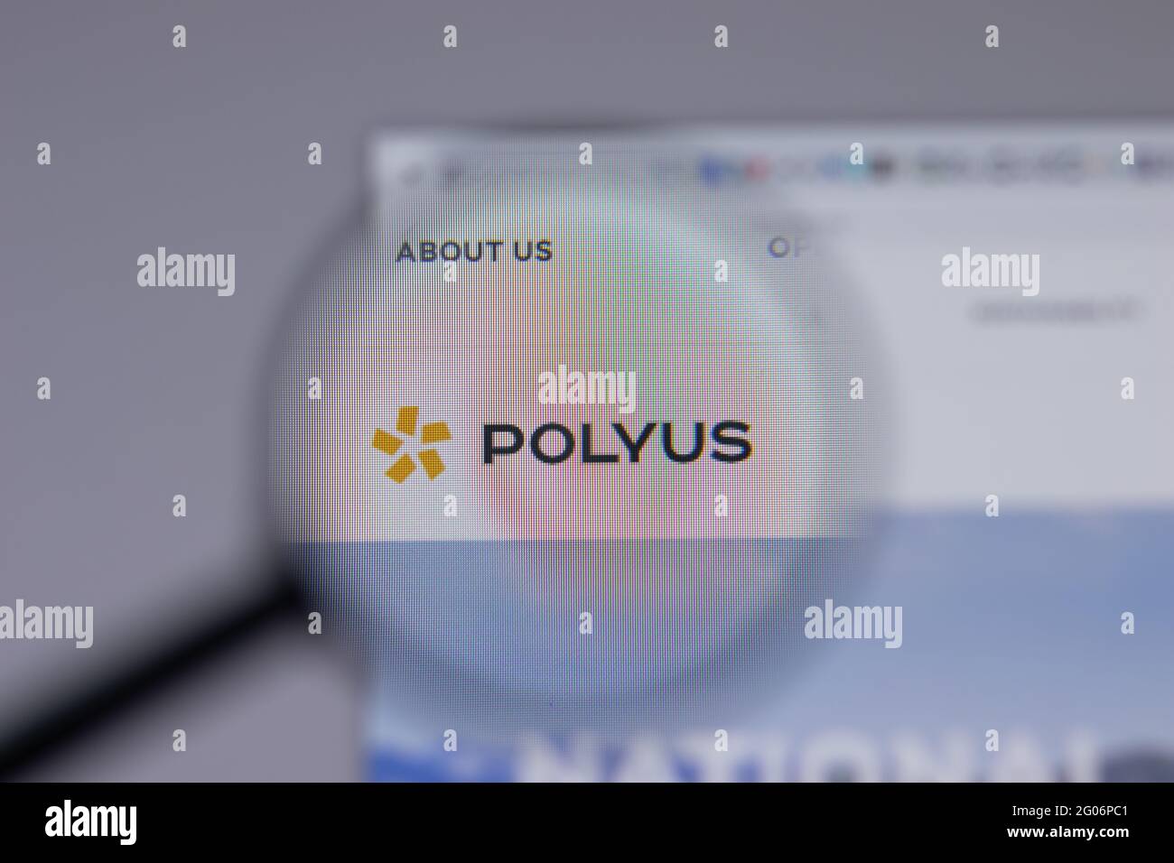 Los Angeles, California, USA - 1 June 2021: Polyus logo or icon on ...