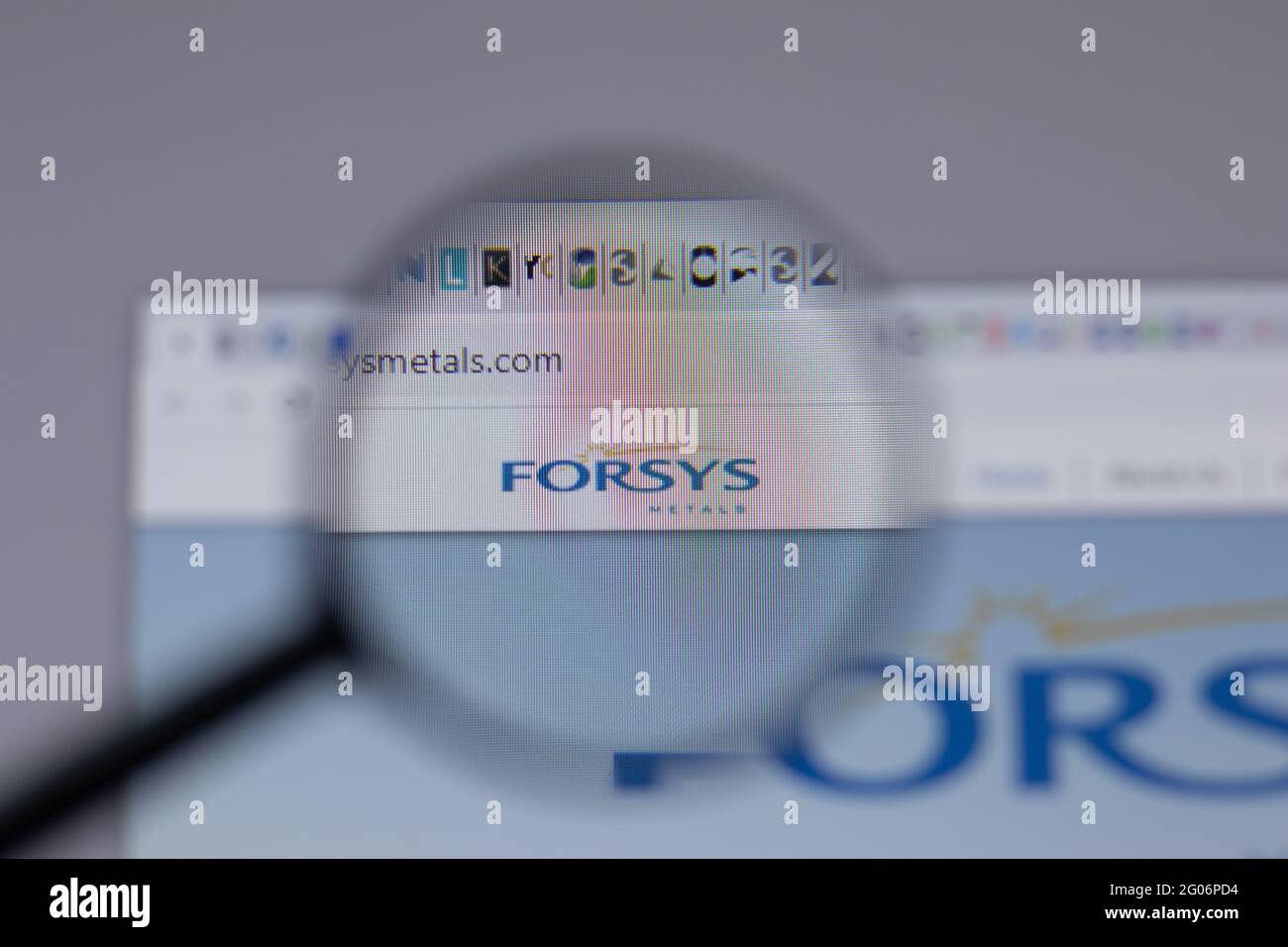 Los Angeles, California, USA - 1 June 2021: Forsys Metals logo or icon ...