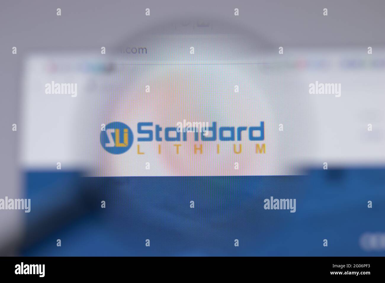 Los Angeles, California, USA - 1 June 2021: Standard Lithium logo or ...