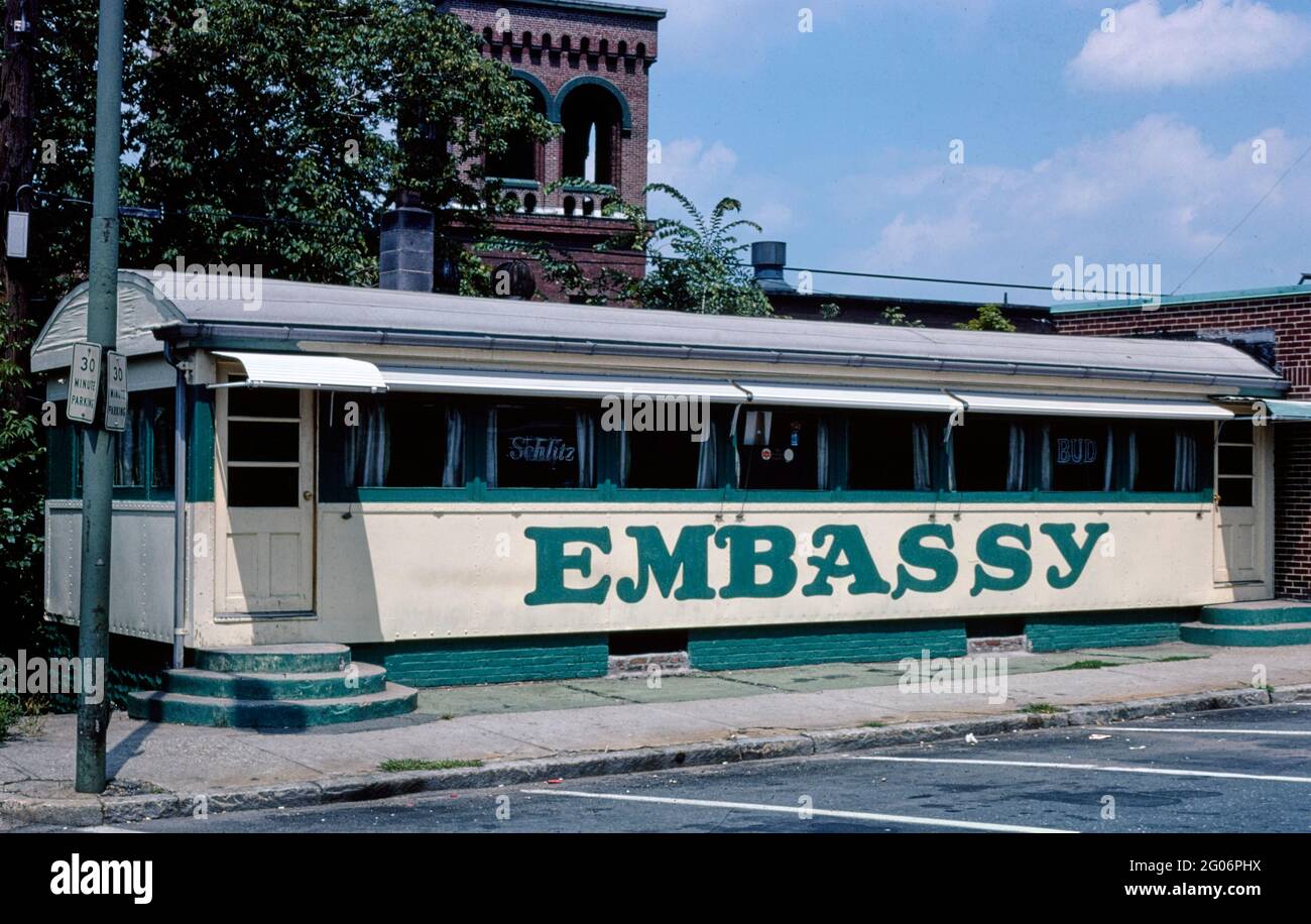 1970s America - Embassy Diner, Chicopee, Massachusetts 1978 Stock Photo ...