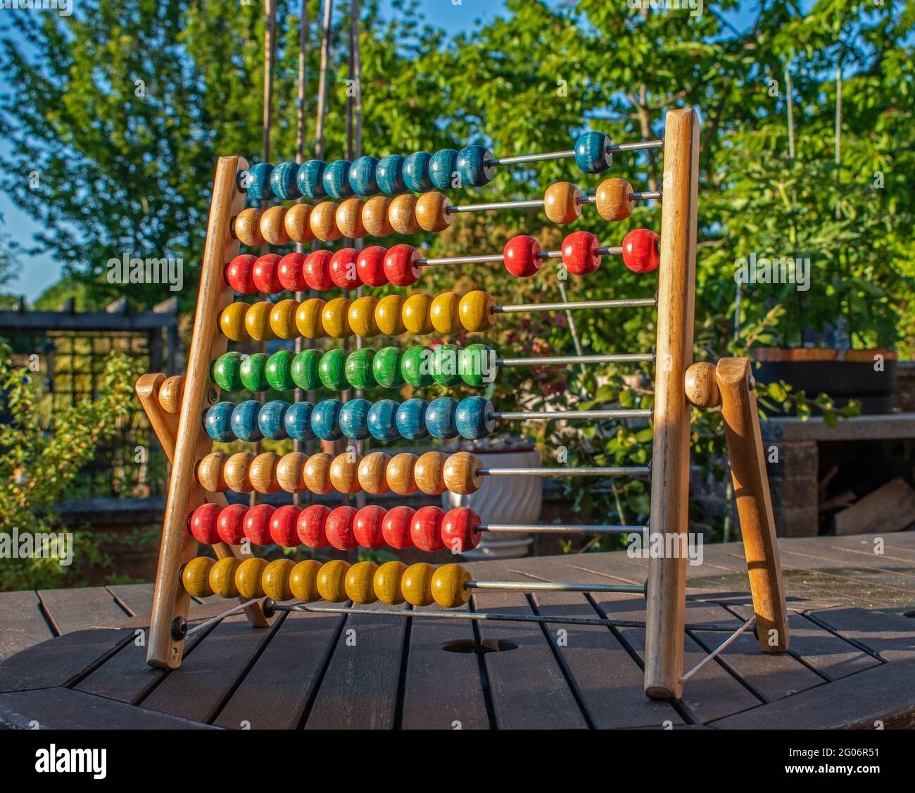 Abacus wooden toy Stock Photo - Alamy