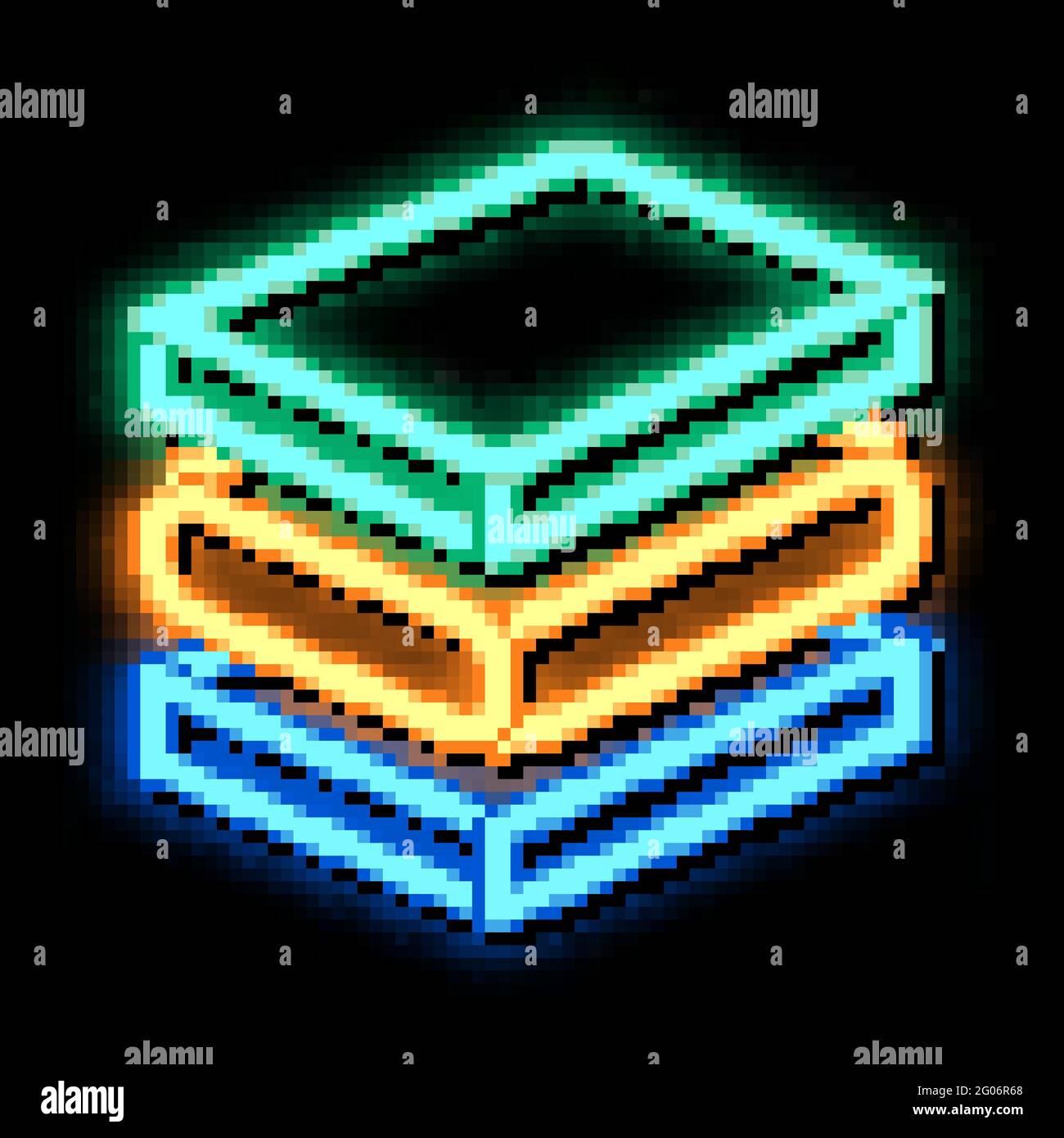 Mattress Foam Layers neon glow icon illustration Stock Vector Image ...