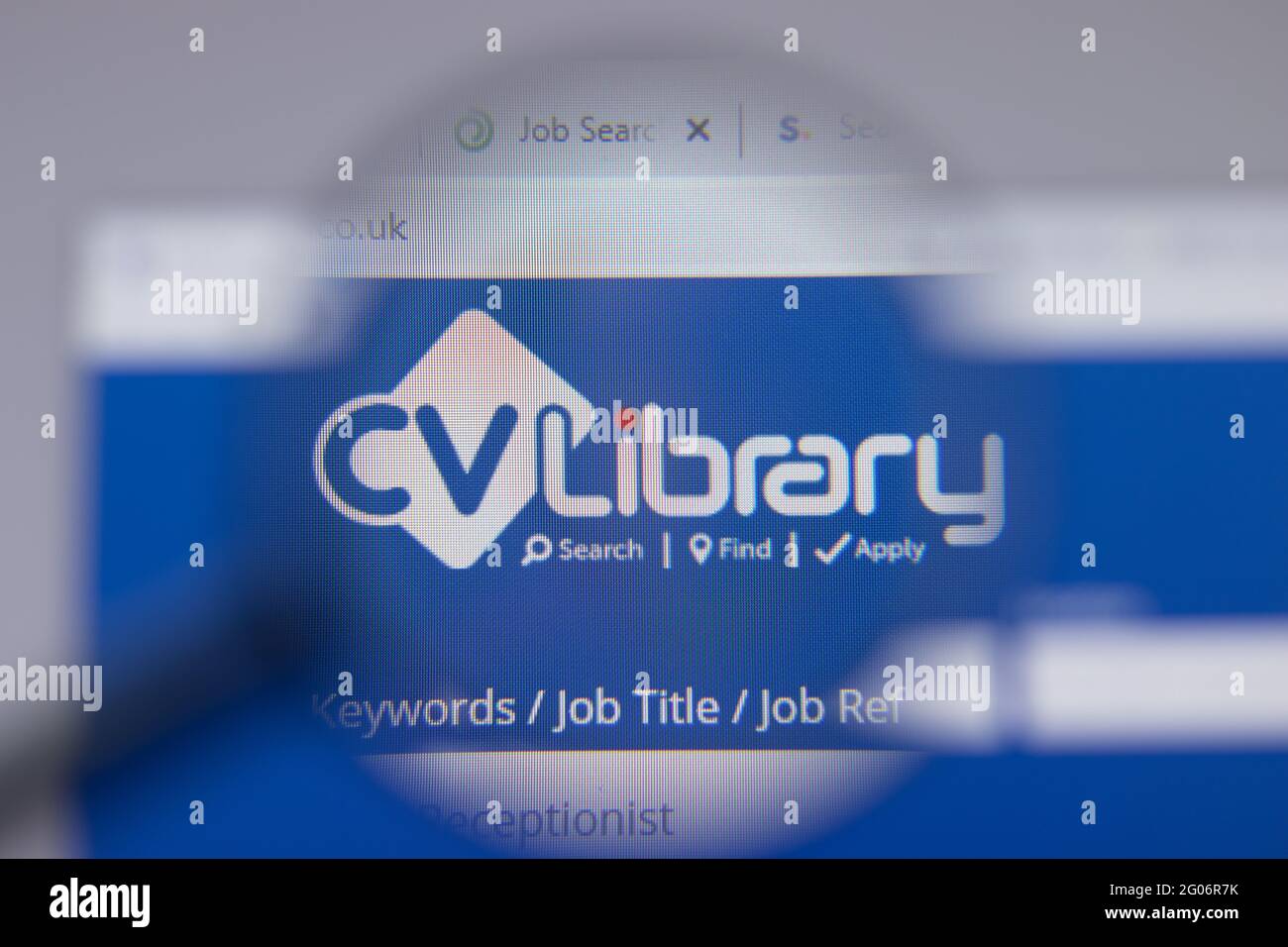 Los Angeles, California, USA - 1 June 2021: CV-Library logo or icon on ...