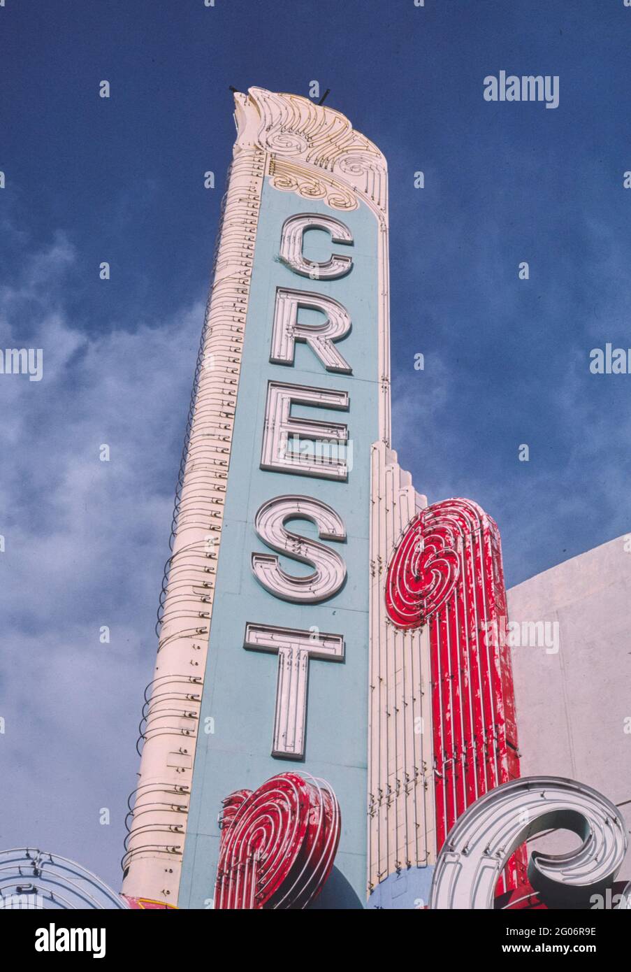 1980s America - Crest Theater, Fresno, California 1987 Stock Photo - Alamy