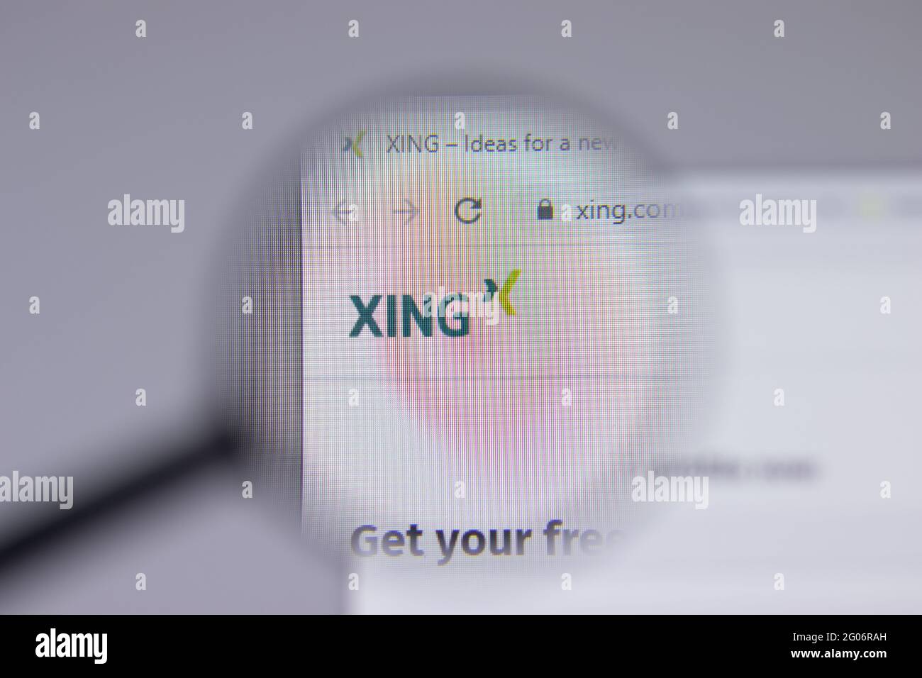 Los Angeles, California, USA - 1 June 2021: XING logo or icon on ...