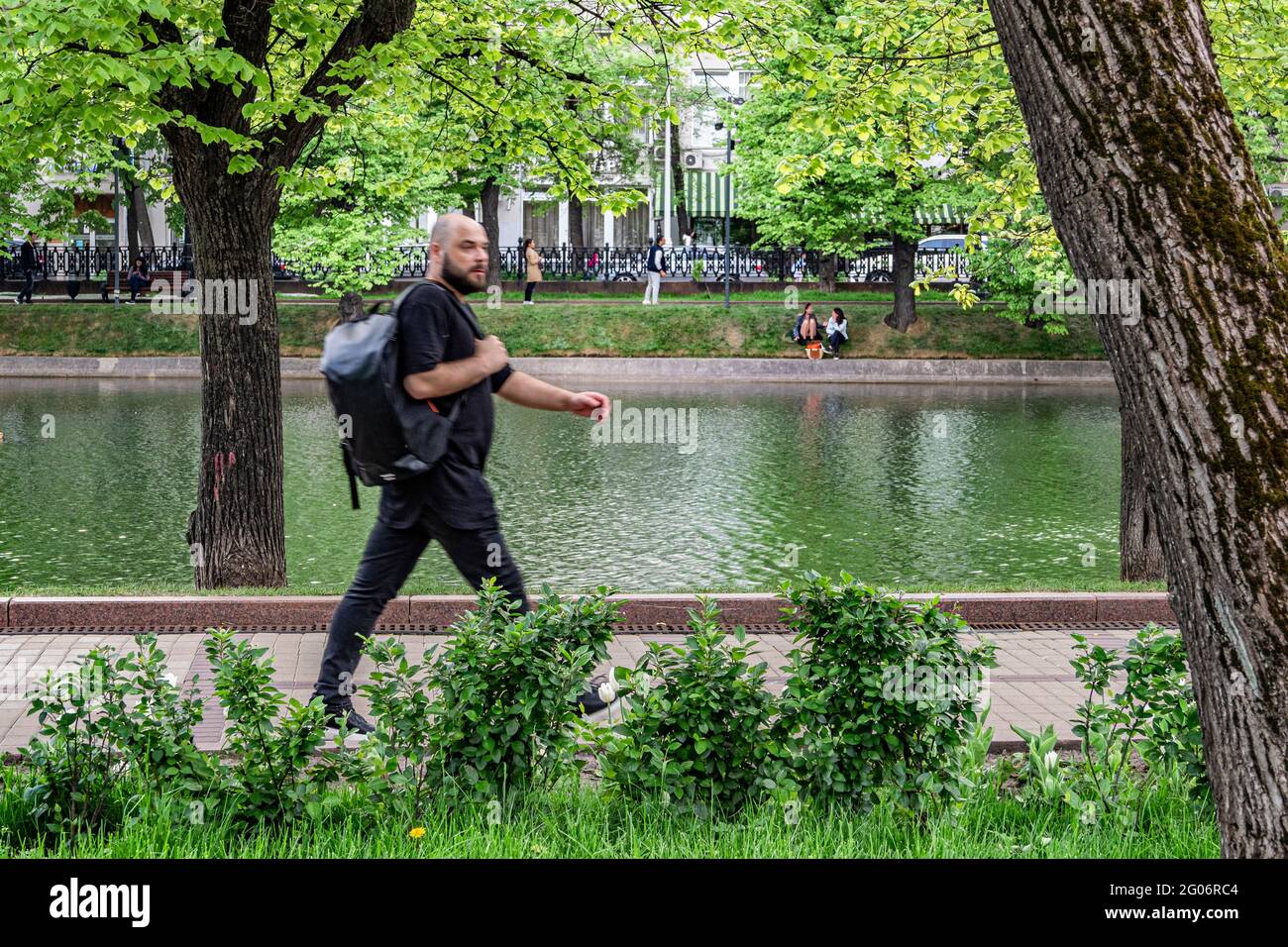 Russia, Moscow. People walk in a street Stock Photo - Alamy