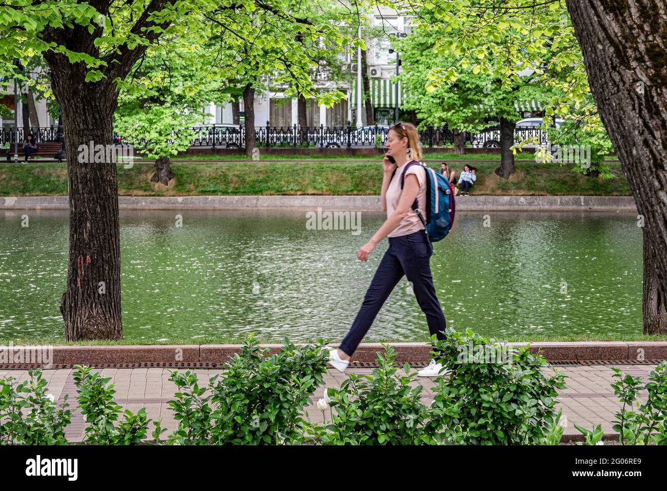 Russia, Moscow. People walk in a street Stock Photo - Alamy