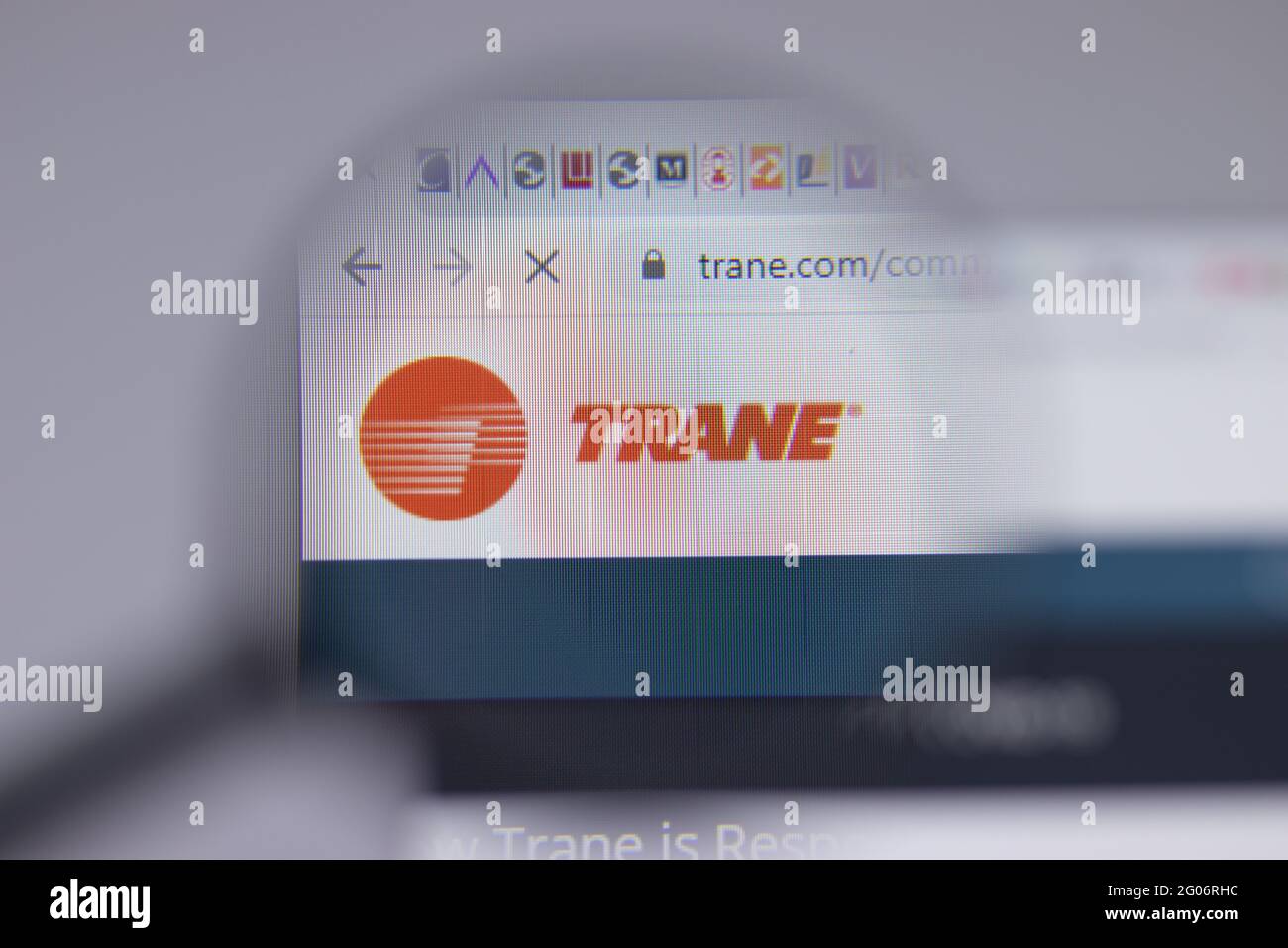 Los Angeles, California, USA - 1 June 2021: Trane logo or icon on ...