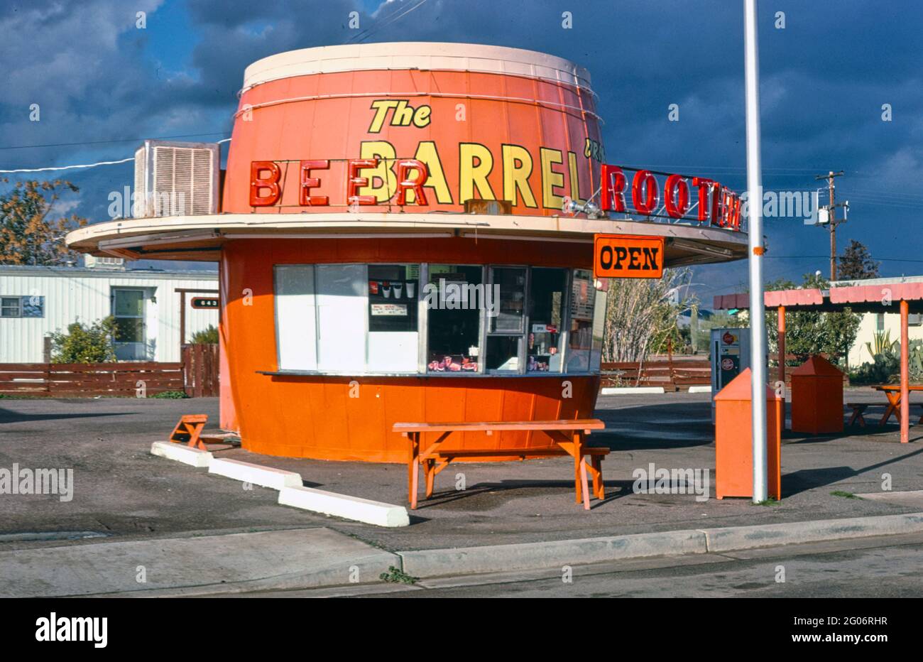 1970s America - The Barrel Drive-in, Mesa, Arizona 1979 Stock Photo - Alamy