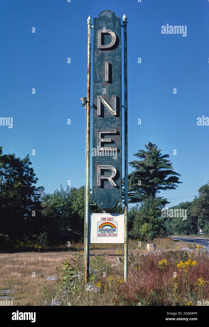 1980s America - Diner sign, Shrewsbury, Massachusetts 1984 Stock Photo ...