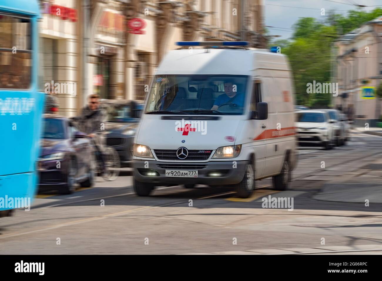 Russia, Moscow. An ambulance car Stock Photo - Alamy