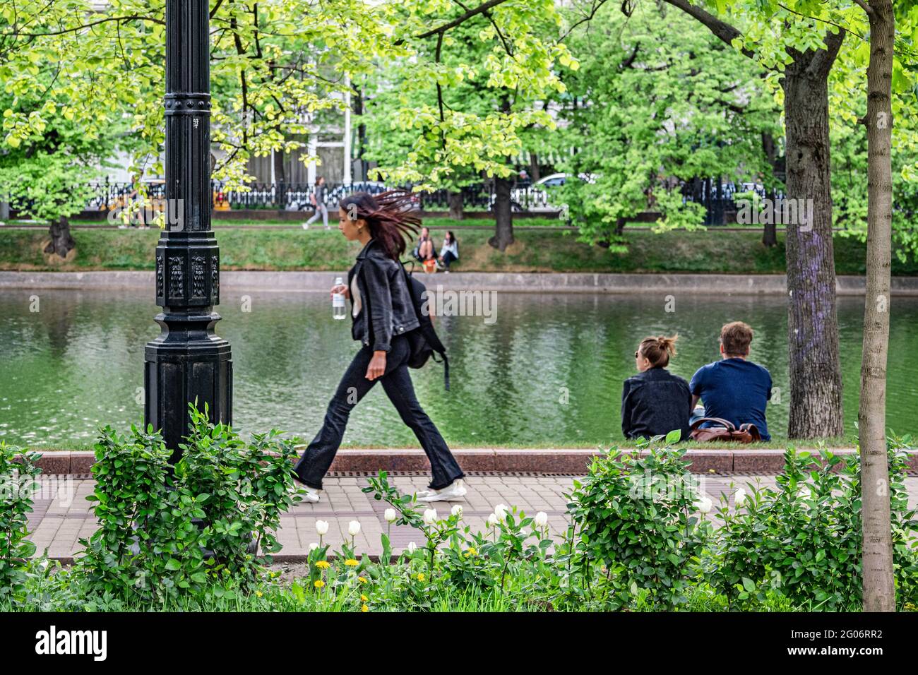 Russia, Moscow. People walk in a street Stock Photo - Alamy