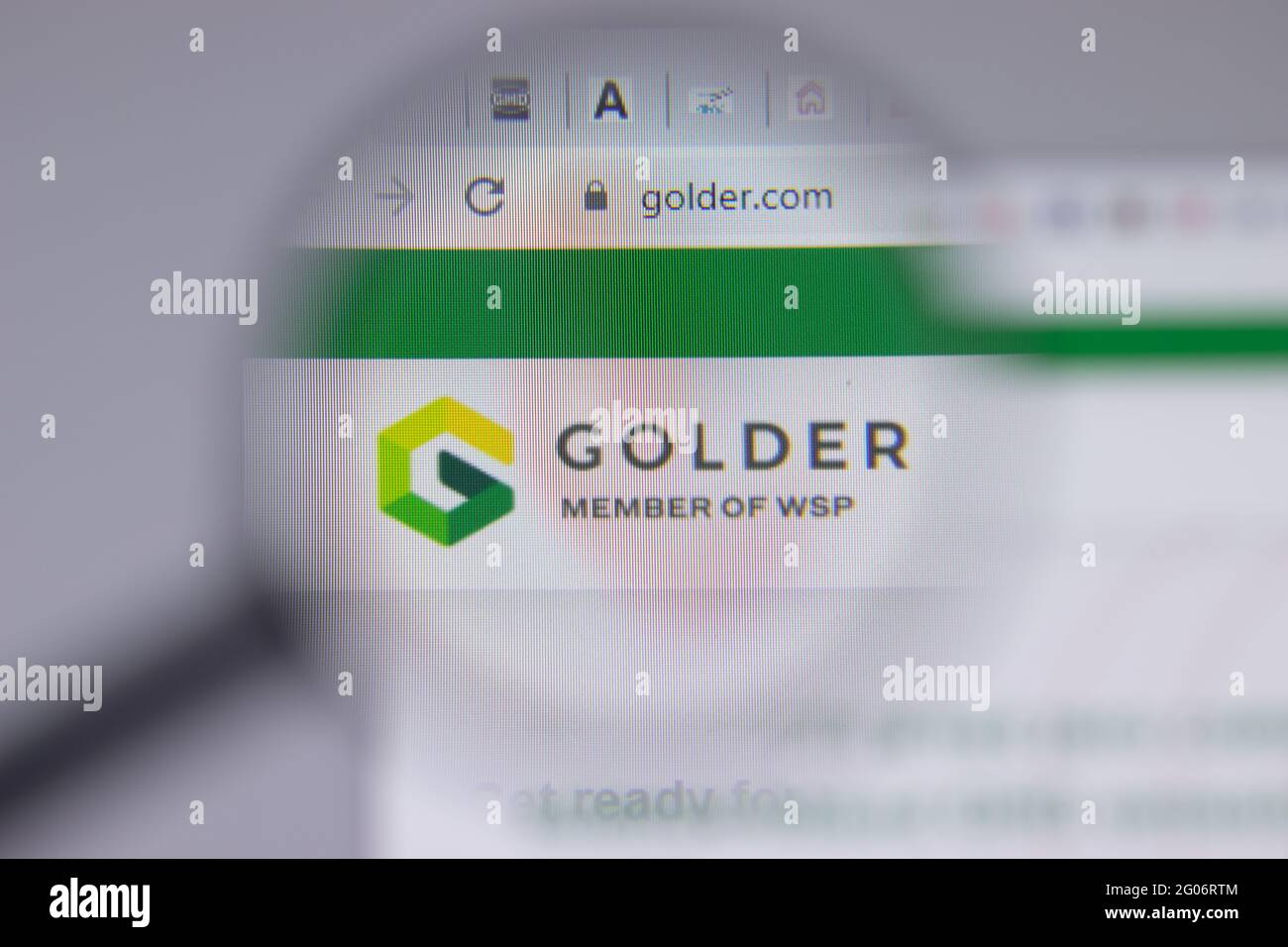 Los Angeles, California, USA - 1 June 2021: Golder Associates logo or ...