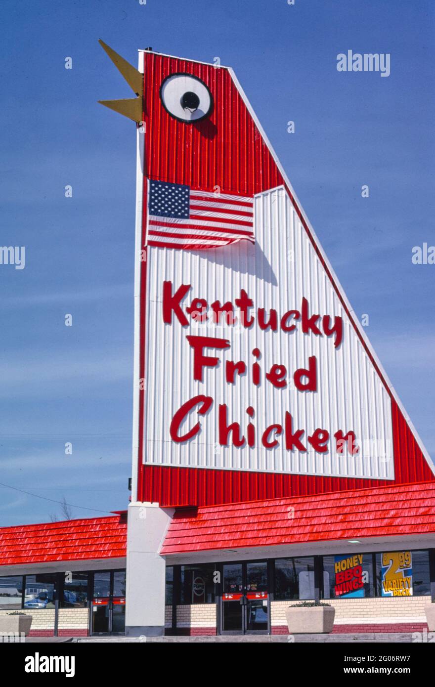 1990s America - Kentucky Fried Chicken sign, Marietta, Georgia 1992 ...
