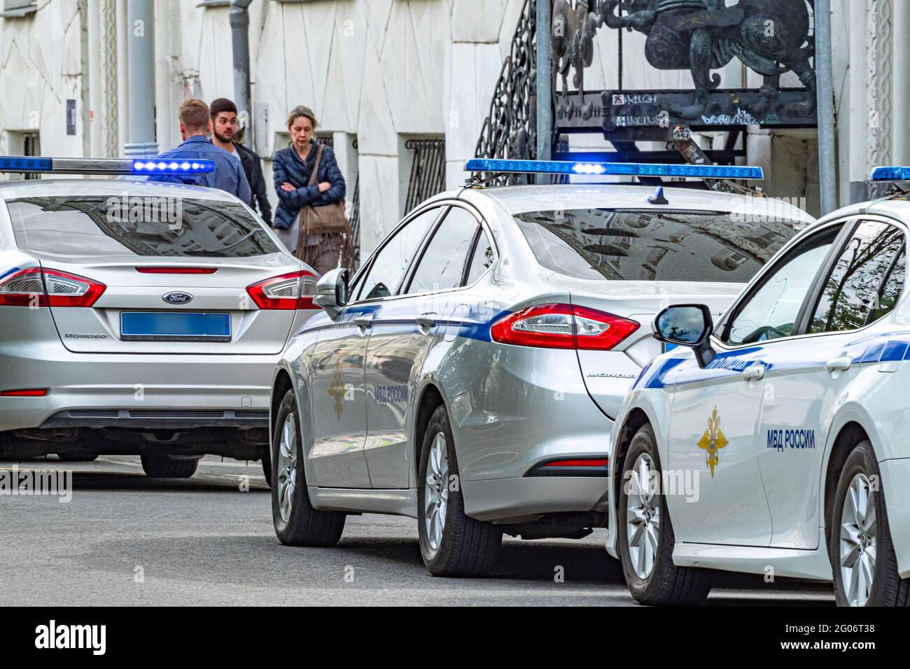 Russia, Moscow. Police cars Stock Photo - Alamy