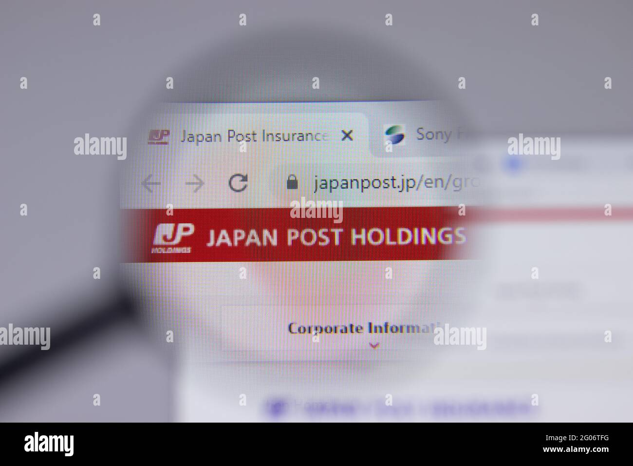 Los Angeles, California, USA - 1 June 2021: Japan Post Insurance logo ...