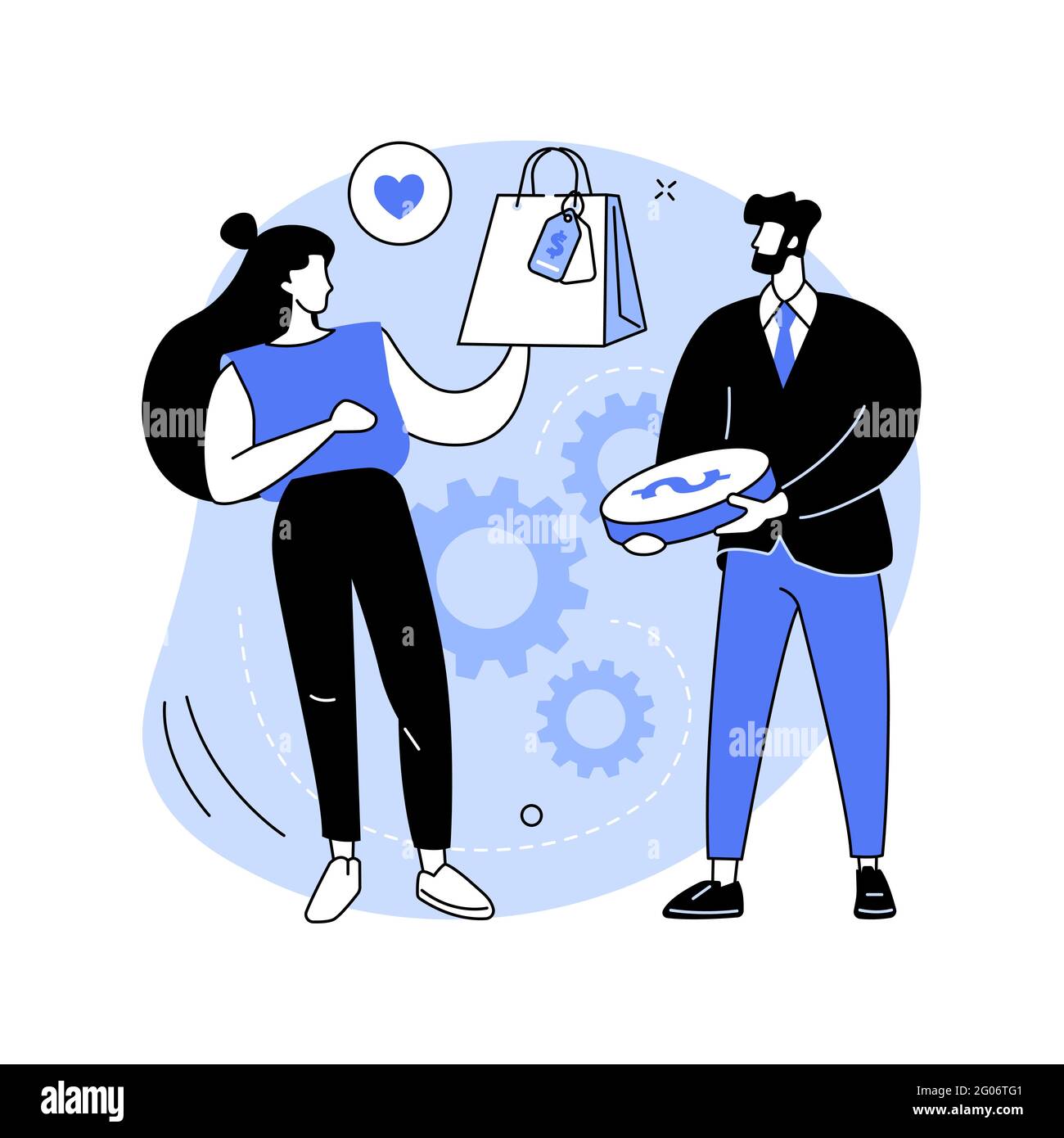 Face-to-face selling abstract concept vector illustration Stock Vector ...