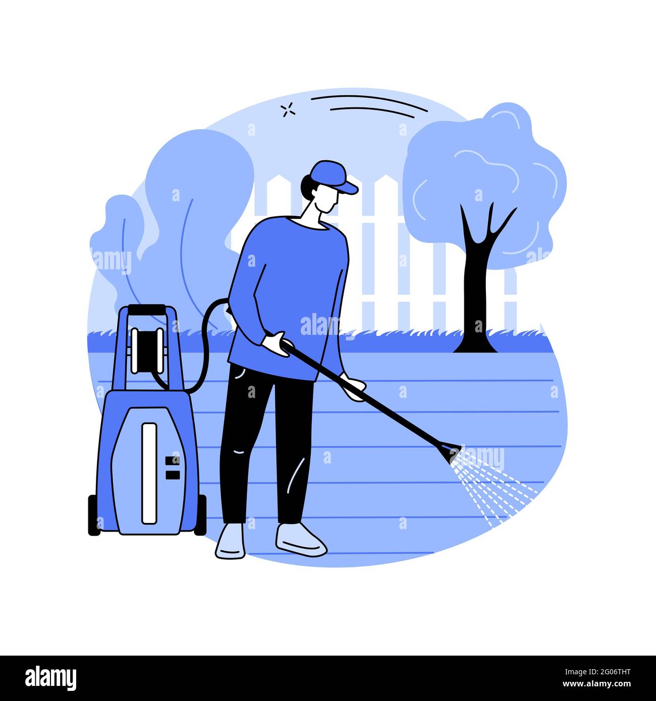 Power washing abstract concept vector illustration Stock Vector Image ...