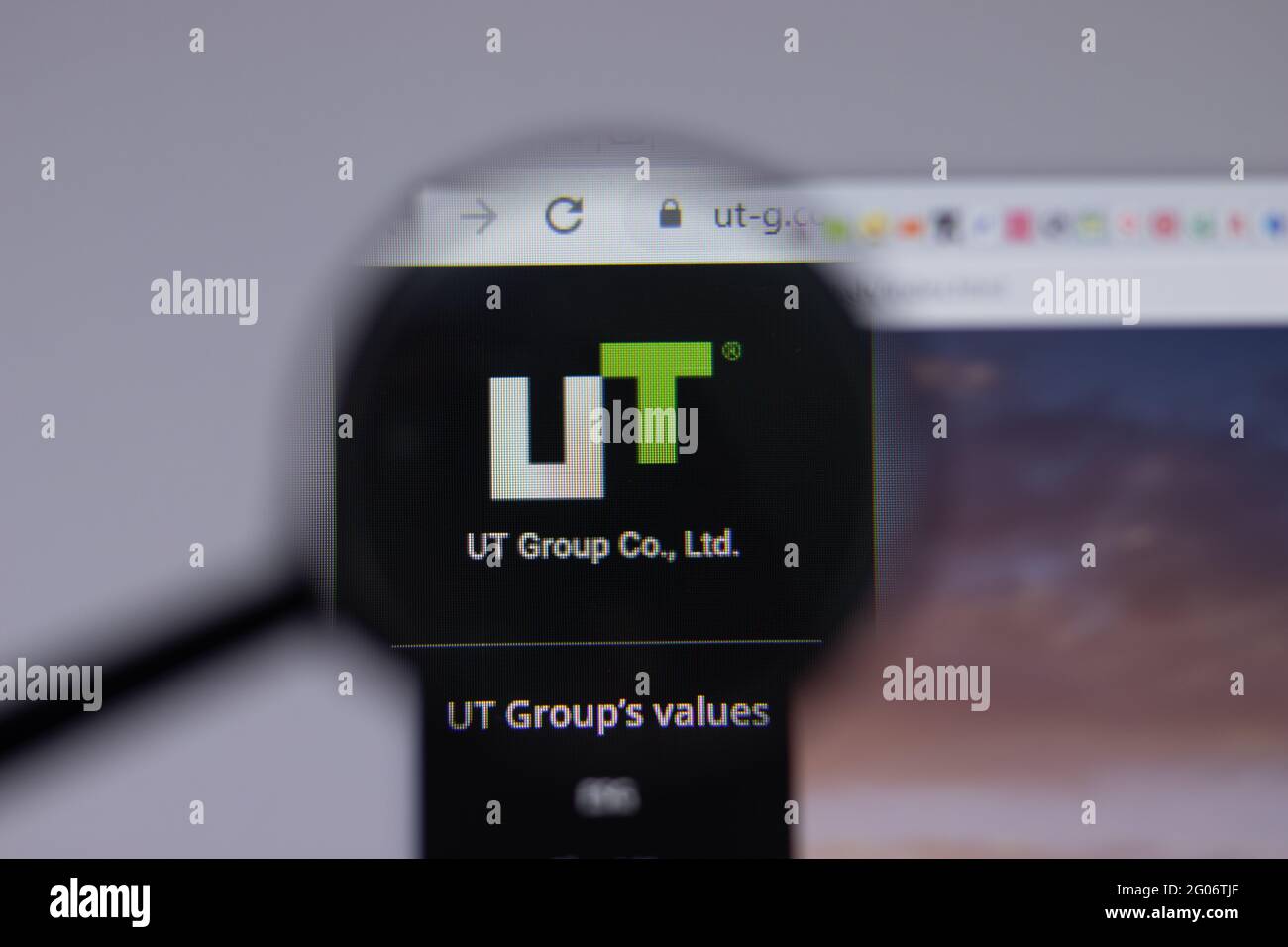 Los Angeles, California, USA - 1 June 2021: UT Group logo or icon on ...