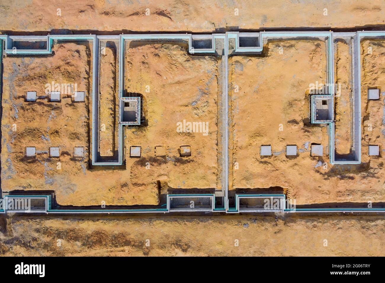 Building territory preparations construction of foundation for future ...